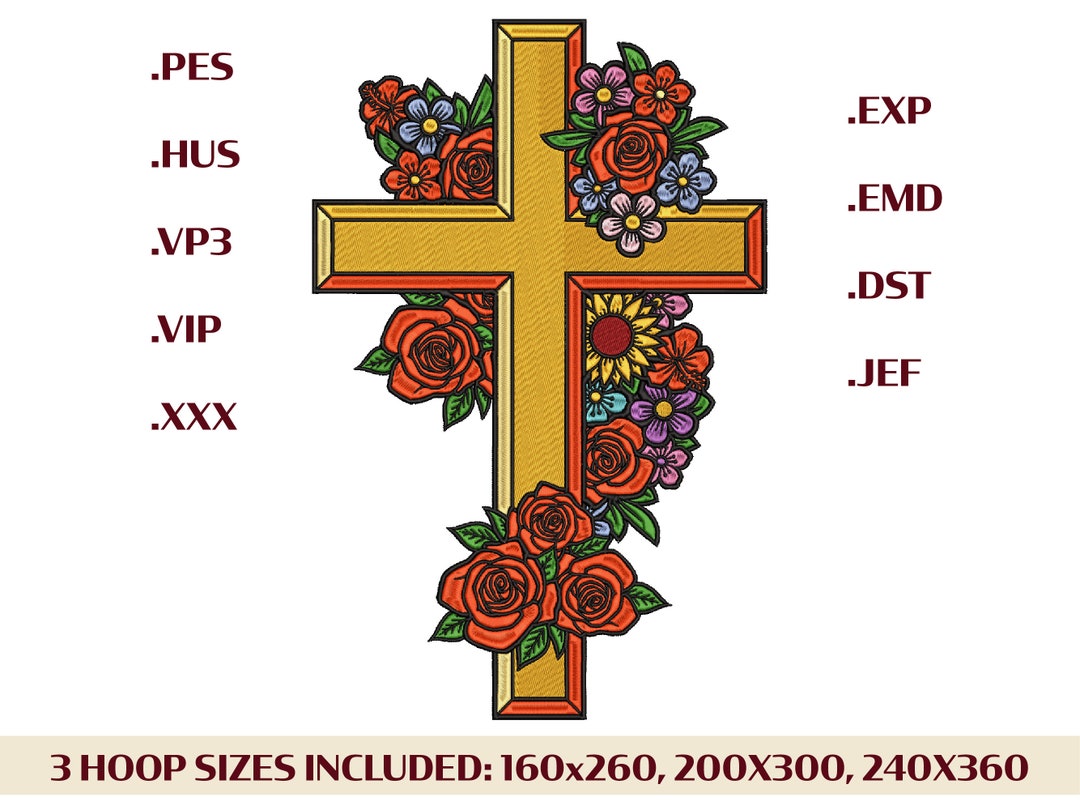 Cross With Floral Arrangement - Etsy