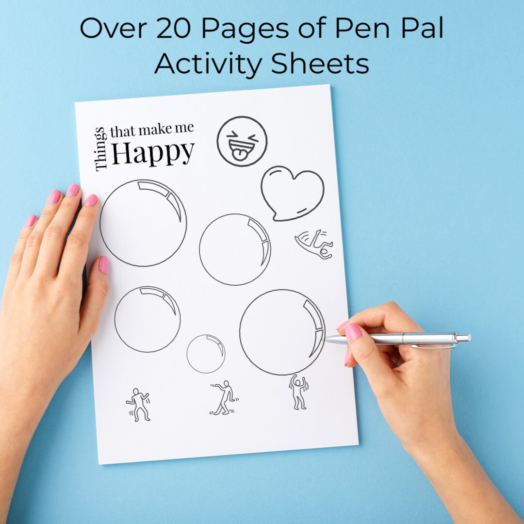 Pen Pal Kit Ages 9 + | Downloadable Stationery| Pen Pal Activity Sheets ...