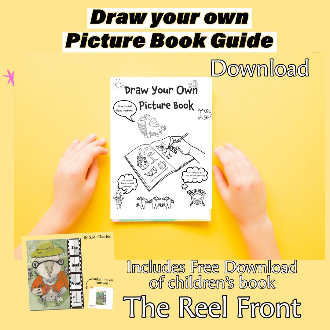 Draw Your Own Picture Book Template homeschooling Lesson Guide Etsy