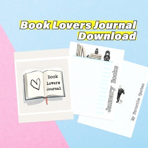 Book Lovers Journal | Reading Tracker|download - Etsy