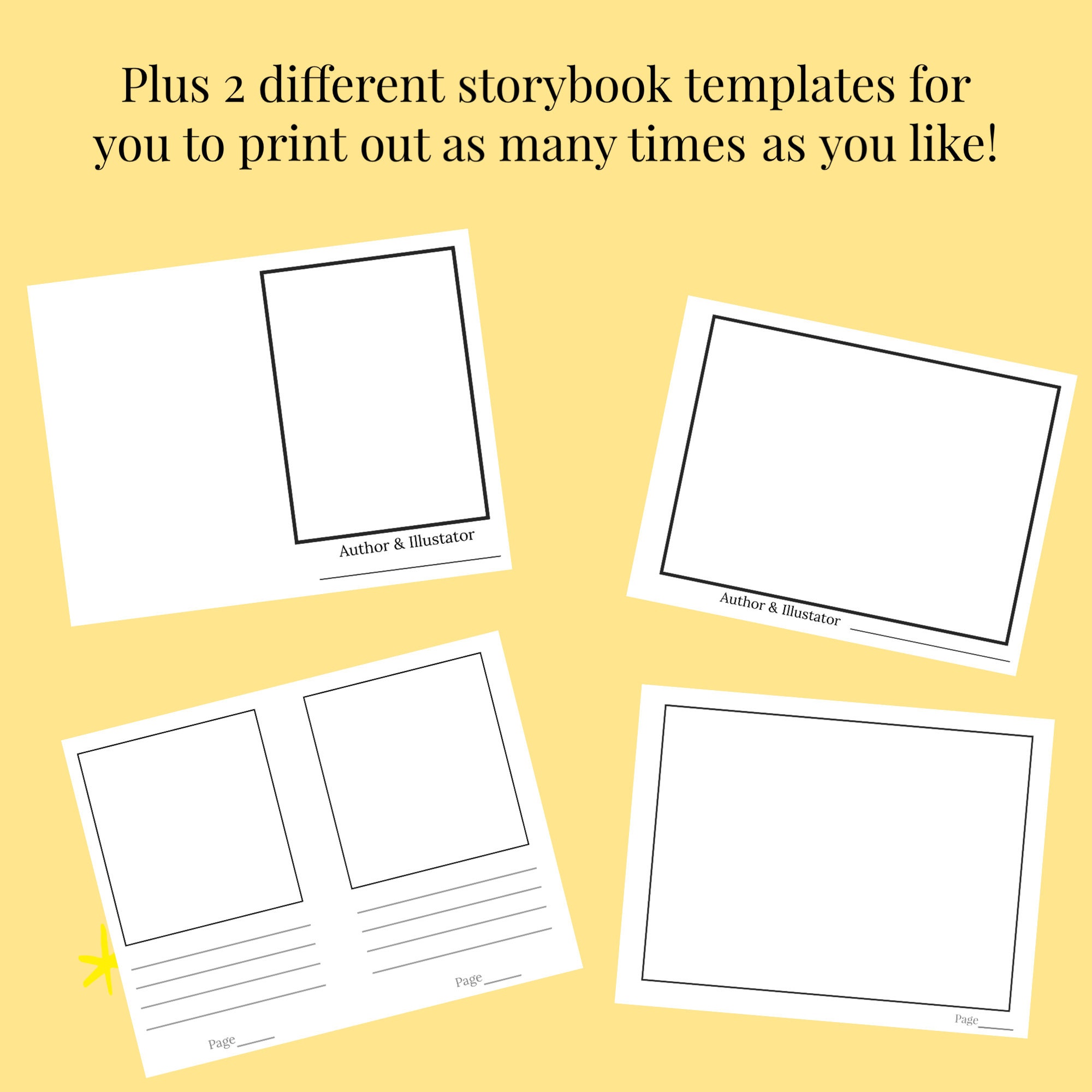 Draw Your Own Picture Book Template homeschooling Lesson Guide Etsy