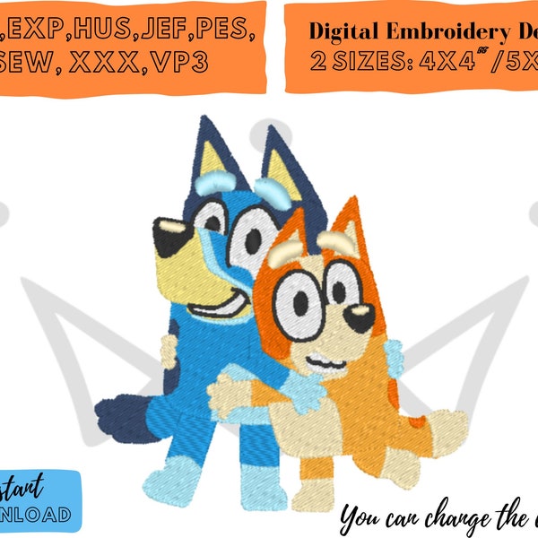 Bluey Pes Embroidery File - Etsy