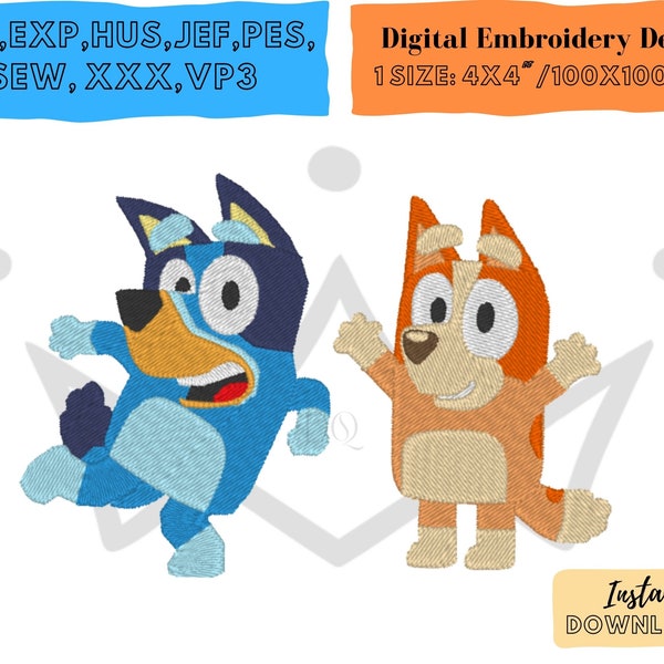 Bluey Machine Embroidery Patterns - Etsy