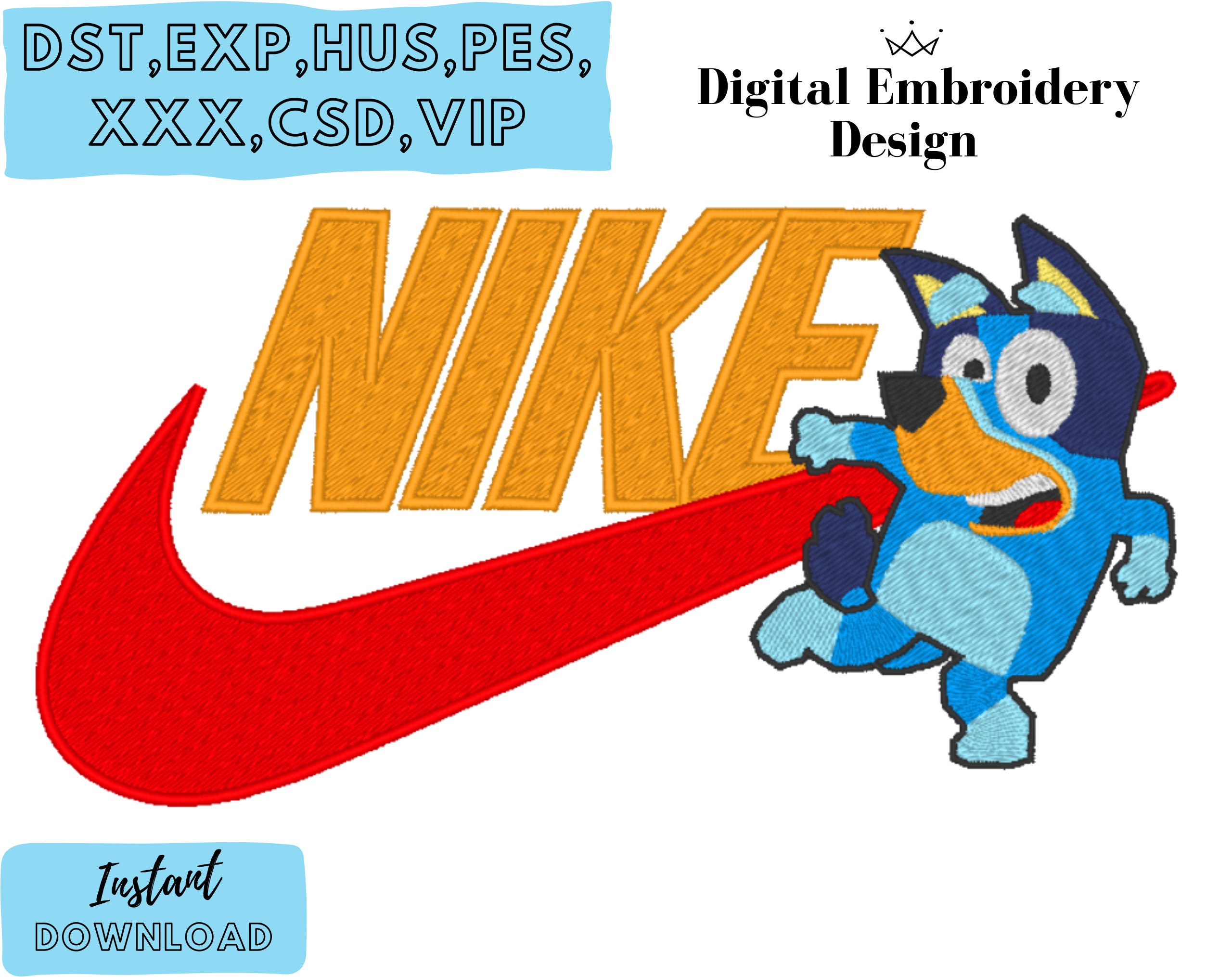 Adorable Bluey Embroidery Design: Fun Kids Embroidery Designs - Etsy UK