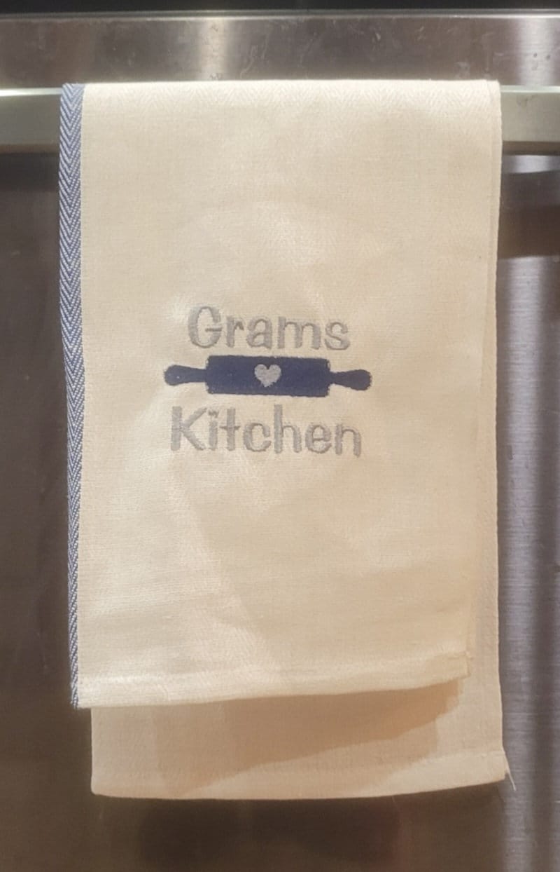 Personalized Embroidered Kitchen Towel - Etsy
