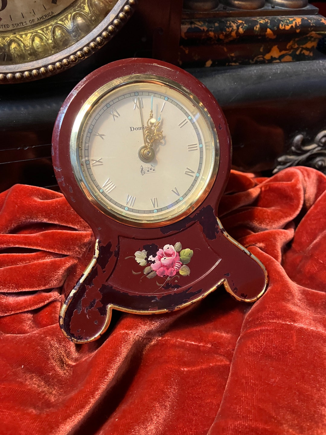 Domino Bakelite Music Box Alarm Clock, Wake to "waves of the Danube ...