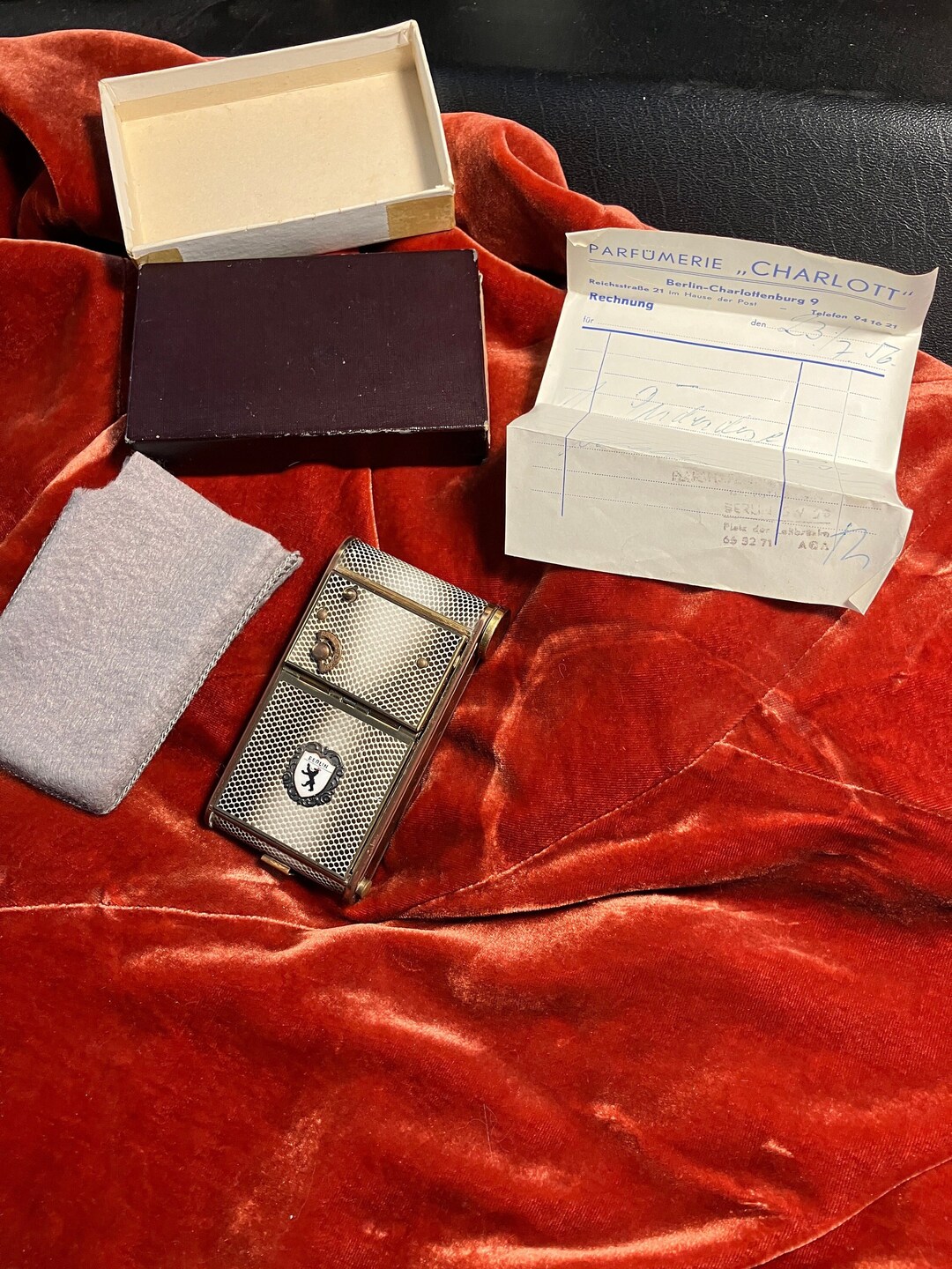 1956 Kamra Musical Compact Carryall From Berlin, Original Receipt, Box ...