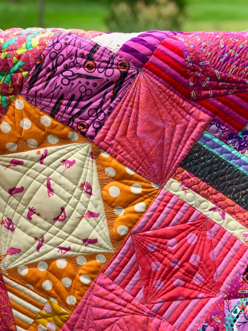 Hidden Agenda Quilt Pattern PDF, Diamond Fussy Cut Quilt Pattern ...