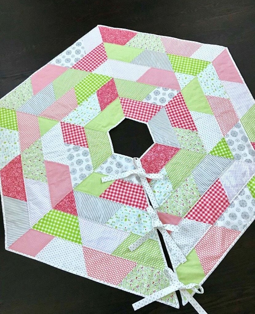 Holiday Hexagon Tree Skirt Pattern PDF Christmas Tree Skirt - Etsy