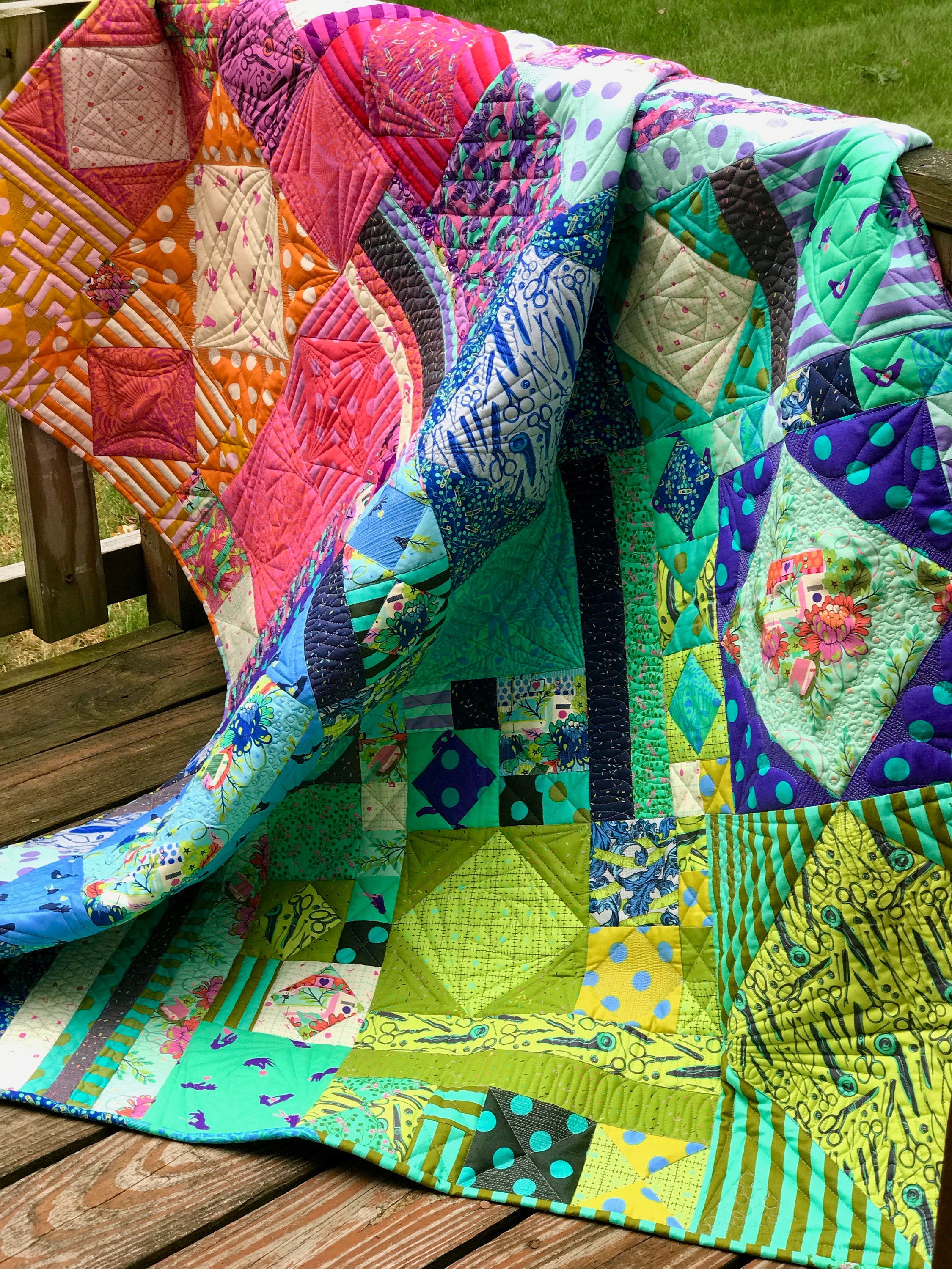 Hidden Agenda Quilt Pattern PDF, Diamond Fussy Cut Quilt Pattern ...