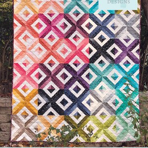 Corner Window Quilt Pattern PDF, Diamond Modern Quilt Pattern, Scrap Quilt Pattern, PDF Quilt ...