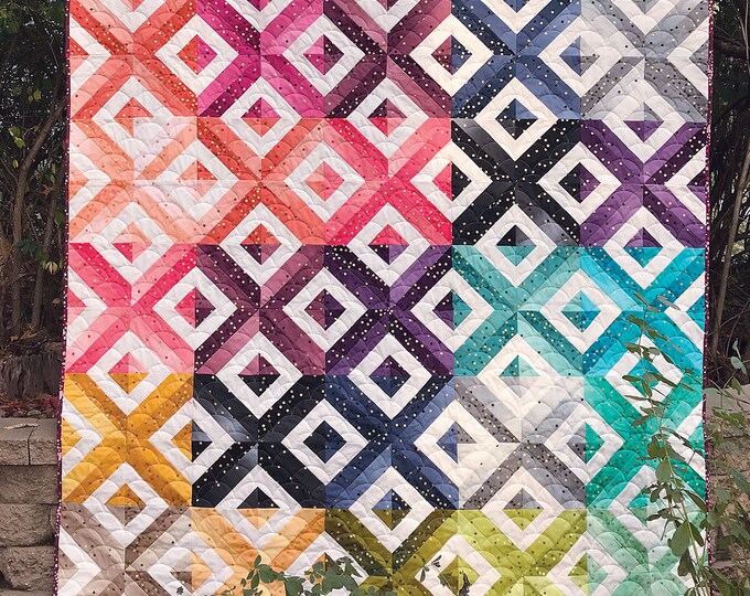 Book Nerd Quilt Pattern, Book Themed Modern Quilt Pattern, Quilt ...