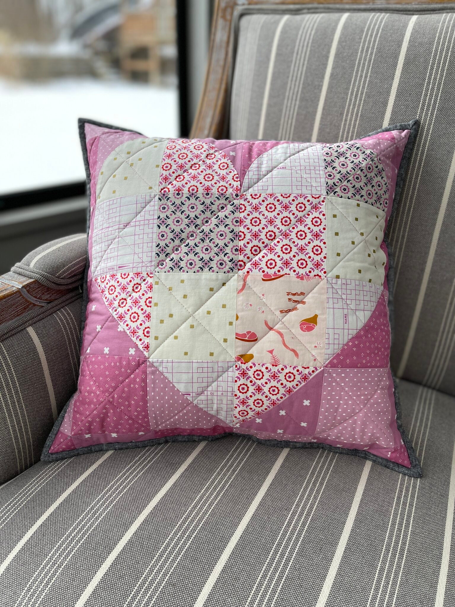 Take Heart Quilt Pattern PDF, Modern Heart Quilt Pattern, Pre-cut ...