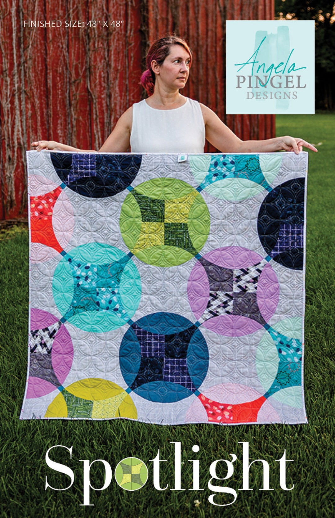 Spotlight Quilt Pattern PDF, Modern Circle Quilt Pattern, Curved Piece ...