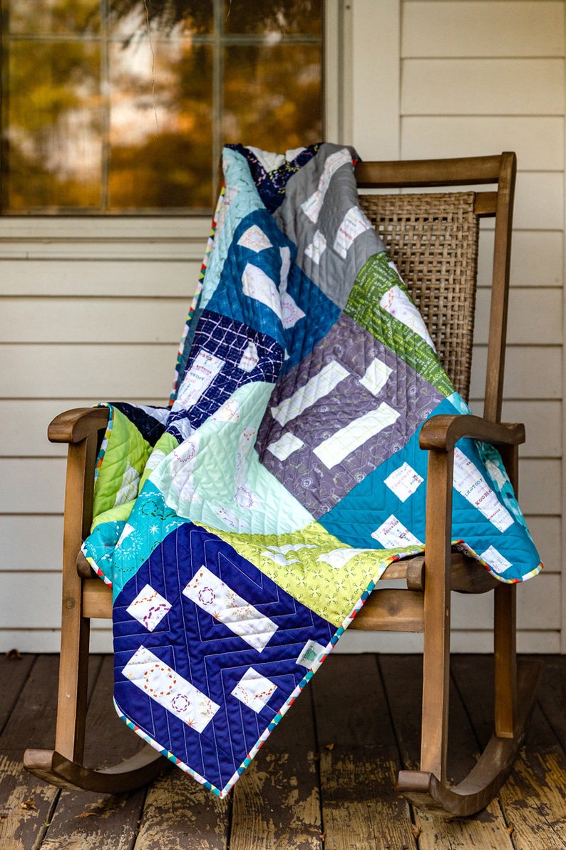 Code Word Quilt Pattern, Modern Quilt Pattern, PDF Quilt Pattern ...