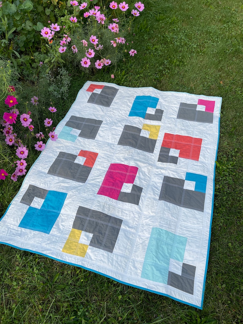 Upstaged Quilt Pattern PDF, Gender Neutral Quilt Pattern, Modern Quilt Pattern, PDF Quilt ...