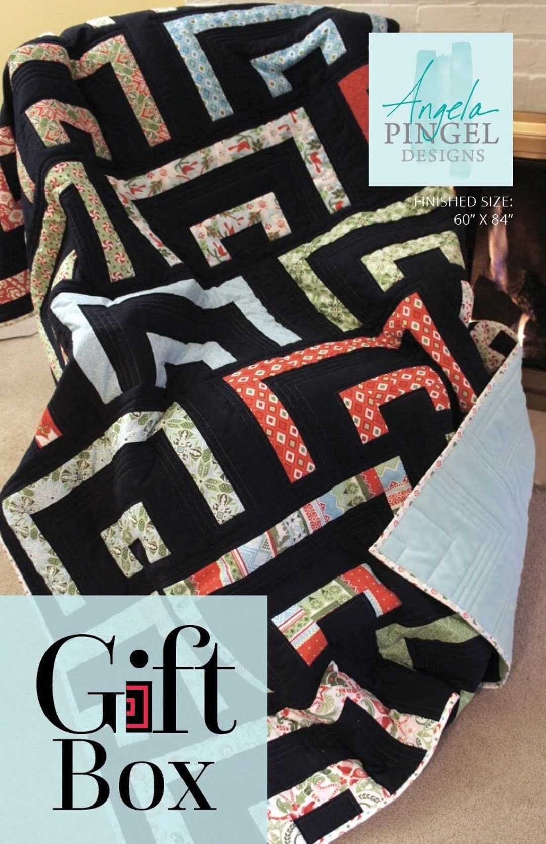 Gift Box Quilt Pattern PDF, Modern Quilt Pattern for Men, PDF Quilt ...