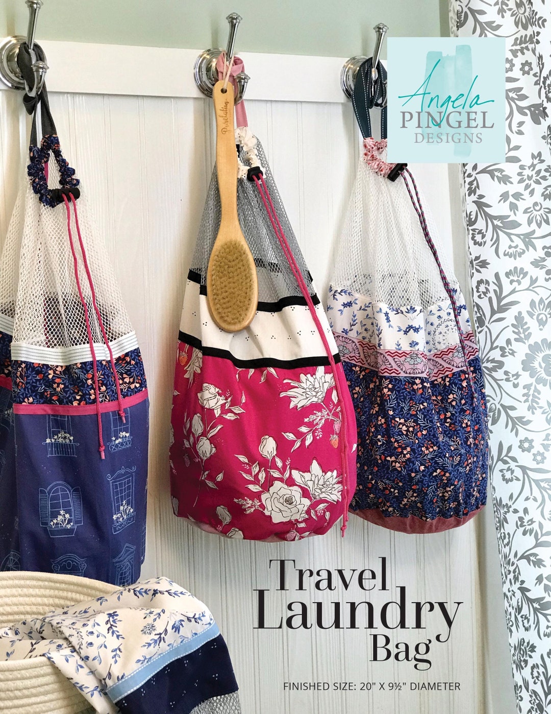 Travel Laundry Bag Pattern PDF, Handmade Travel, Bag Pattern, Travel ...