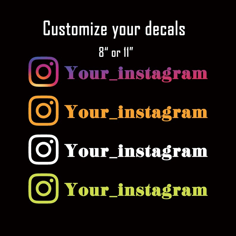 Large Instagram Decal, Car Decal, Window Decal, Trendy Decals, Custom ...