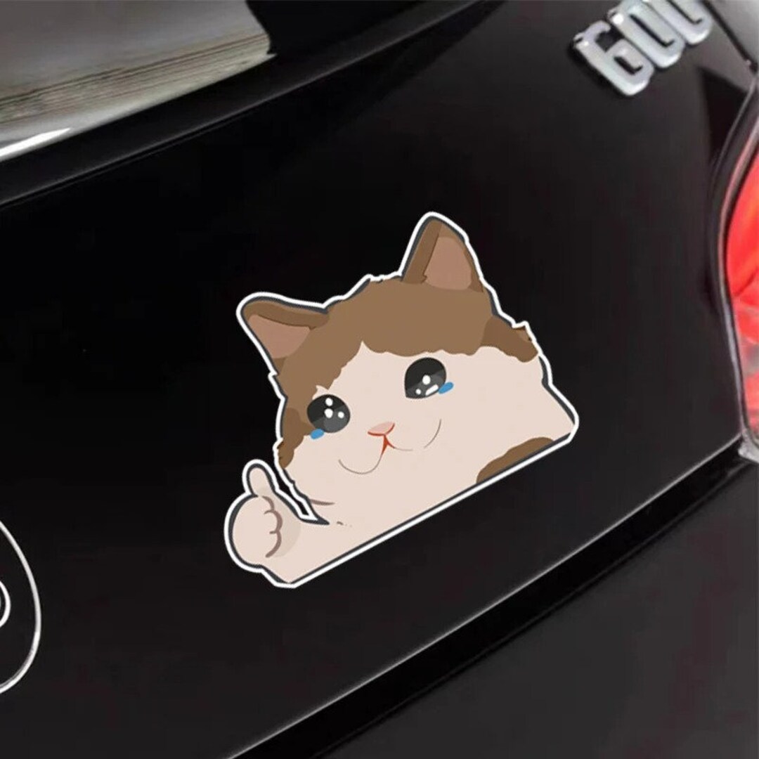 Largecartoon Animation Cat Car Personality Reflective Car Stickers Rear ...