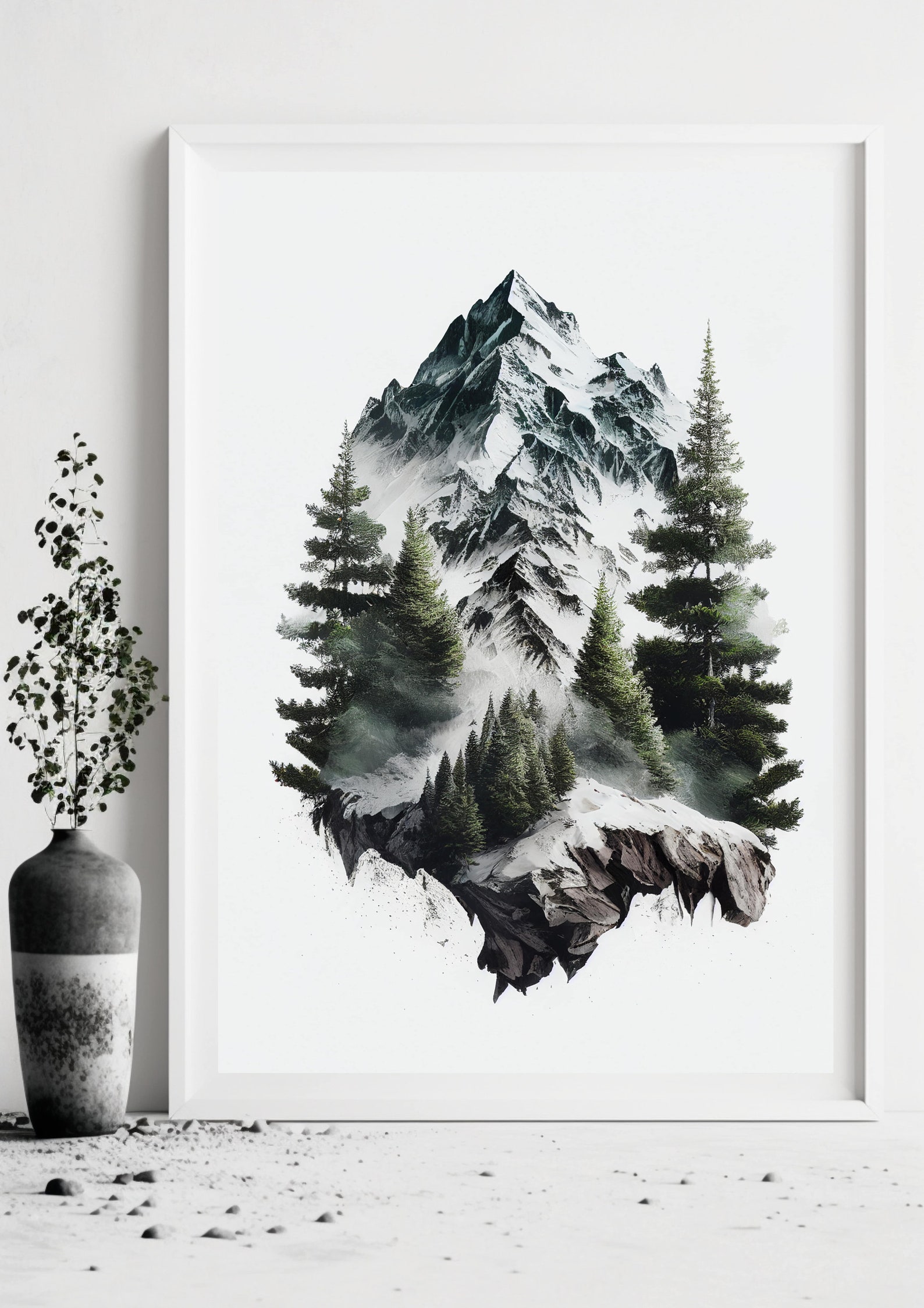 Snowy Mountain - Etsy
