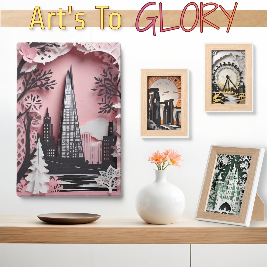 UK Landmark Wall Art: A Set of 10 Posters of UK Landscapes in Digital ...