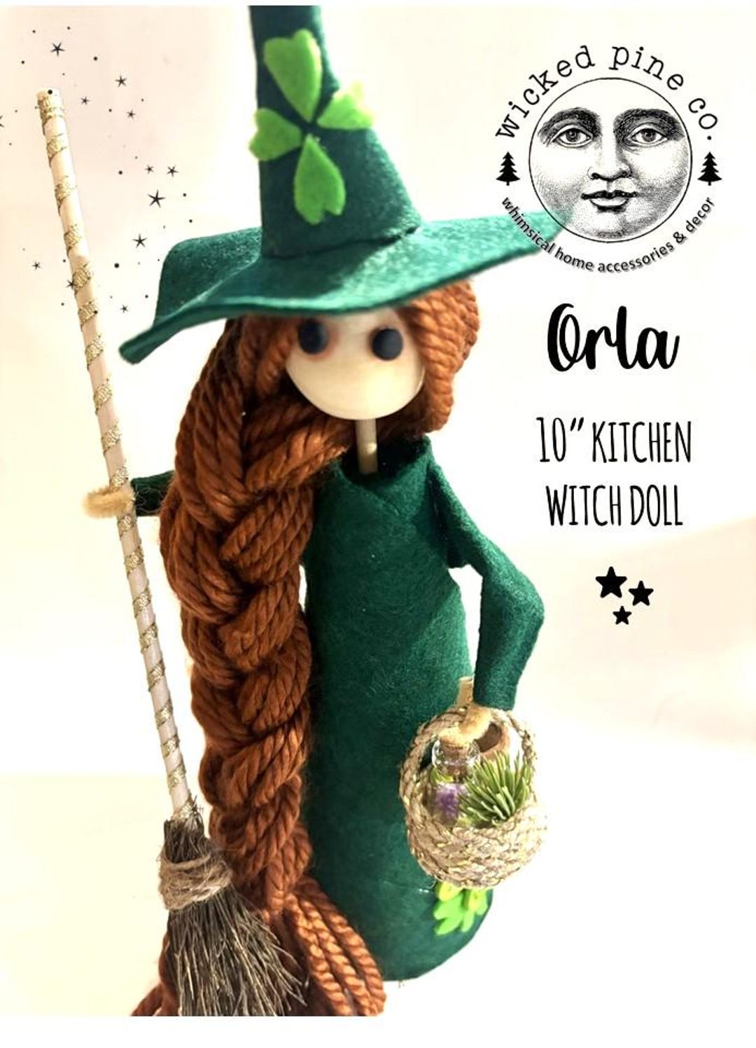 Whimsical 10" Kitchen Witch- ORLA- Kitchen Witch, Bruja, Whimsical ...