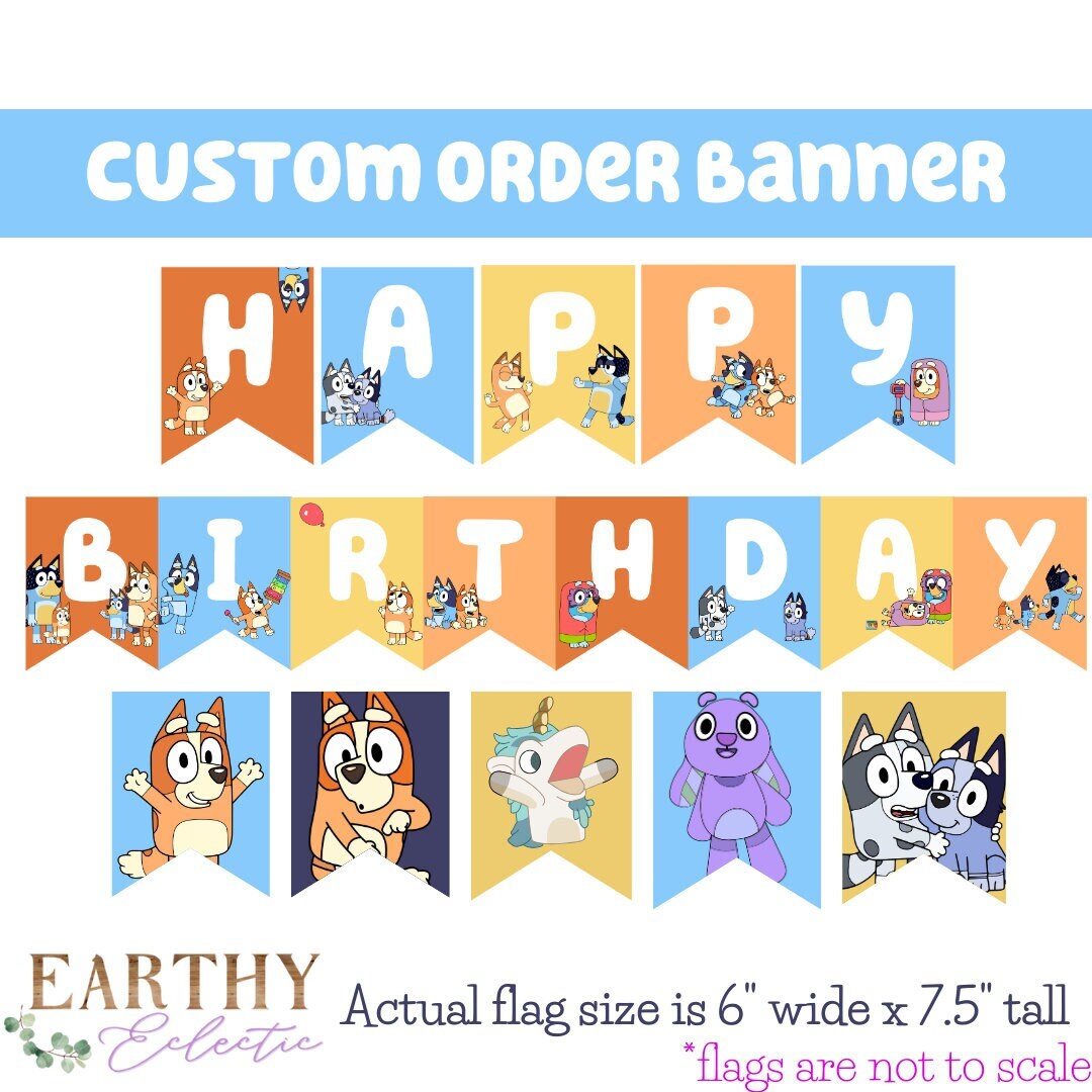 Custom Name Birthday Banner Printable Bunting Banner Baby - Etsy