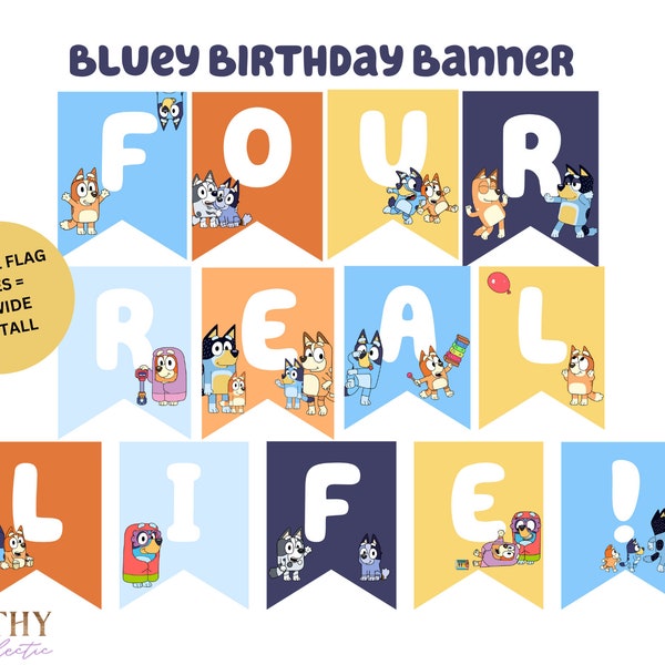 Bluey Four Real Life - Etsy Canada