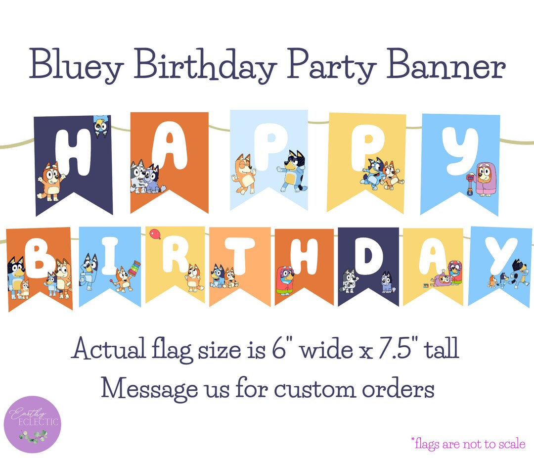 Custom Name Bluey Birthday Party Laura/leila Kristen W - Etsy
