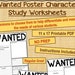 Wanted Poster Character Study Worksheet - Printable PDF - Etsy Canada