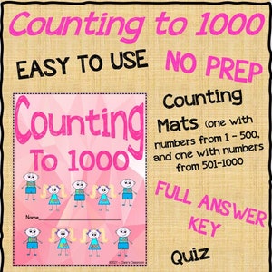 Math Skip Counting to 1000 by 1's, 2's, 3's, 4's, 5's, and 10's 100 ...