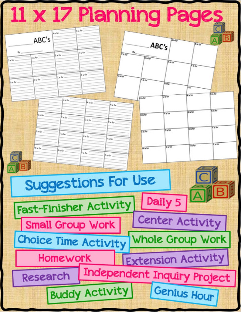 ABC Student Interlined Writing Template With Planning Pages - Etsy