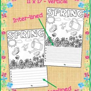 Spring Acrostic Poetry Templates - PDF Printable - Etsy