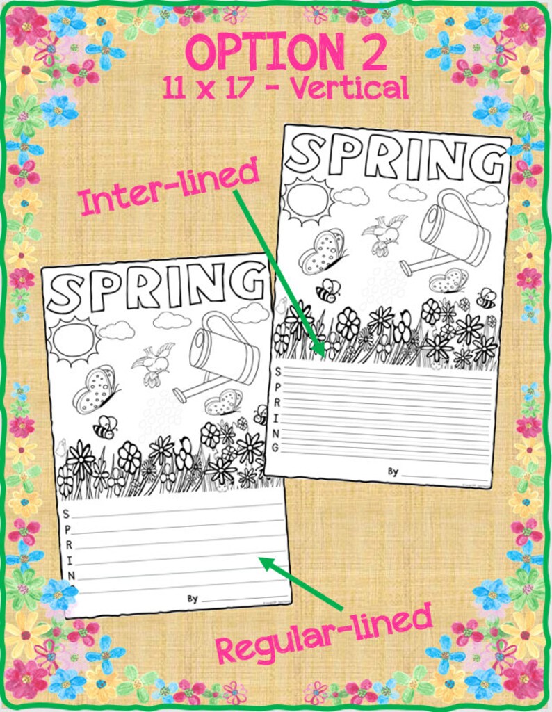 Spring Acrostic Poetry Templates - PDF Printable - Etsy