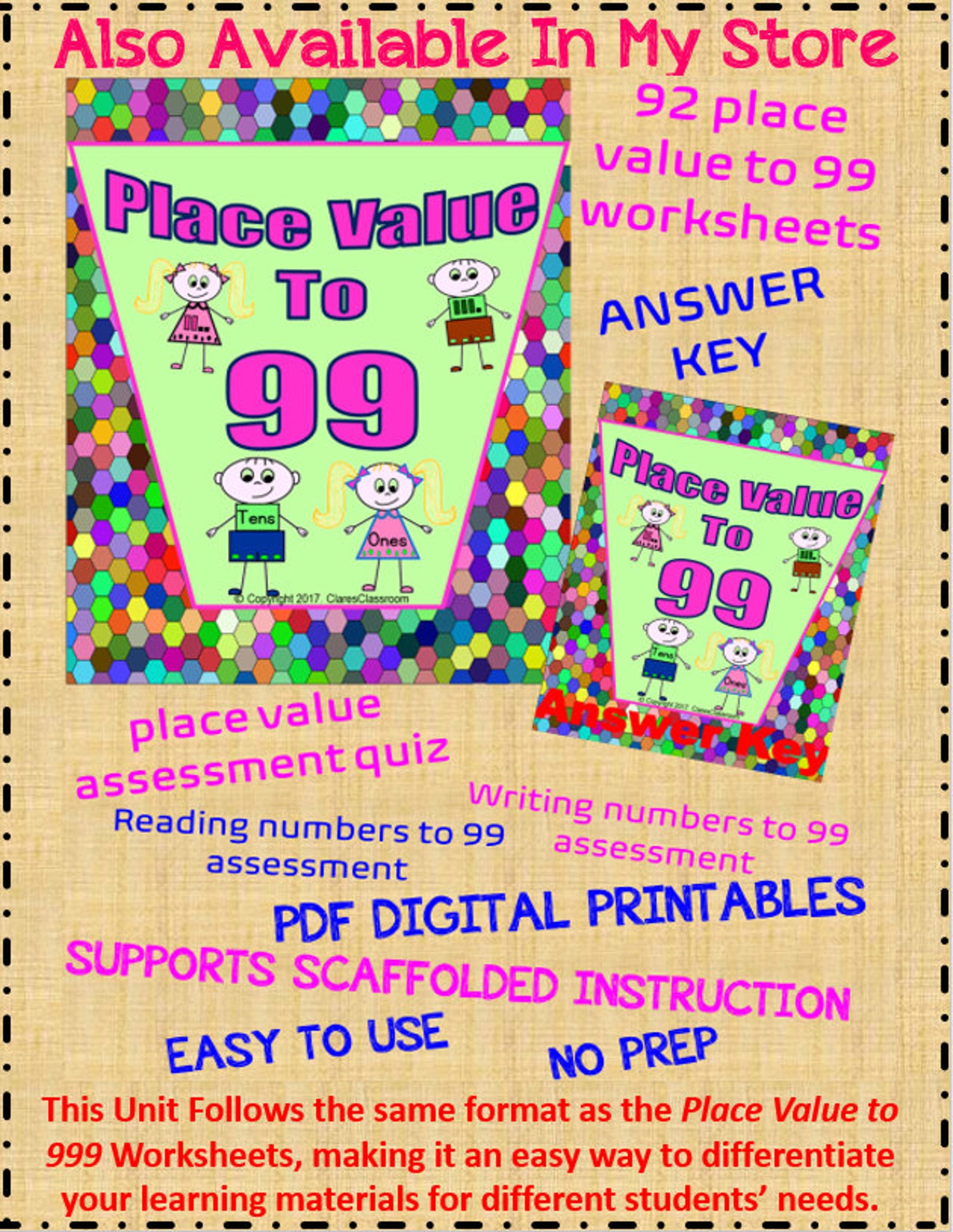 Math - Place Value to 999 - Hundreds, Tens, and Ones Worksheets ...
