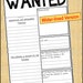 Wanted Poster Character Study Worksheet - Printable PDF - Etsy Canada