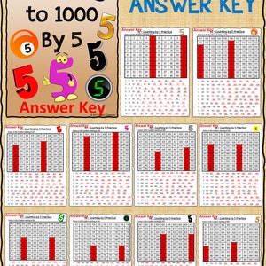Math - Skip Counting to 1000 by 5 Worksheets - Set 5 Printable PDF - Etsy
