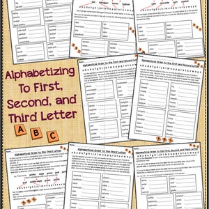 20 Alphabetizing to the First, Second, and Third Letter Worksheets With ...