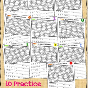 Math - Skip Counting to 1000 by 1 Worksheets - Set 1 - Etsy