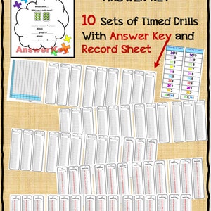 Multiplication Basic Facts Unit Worksheets With Answer Key - Etsy