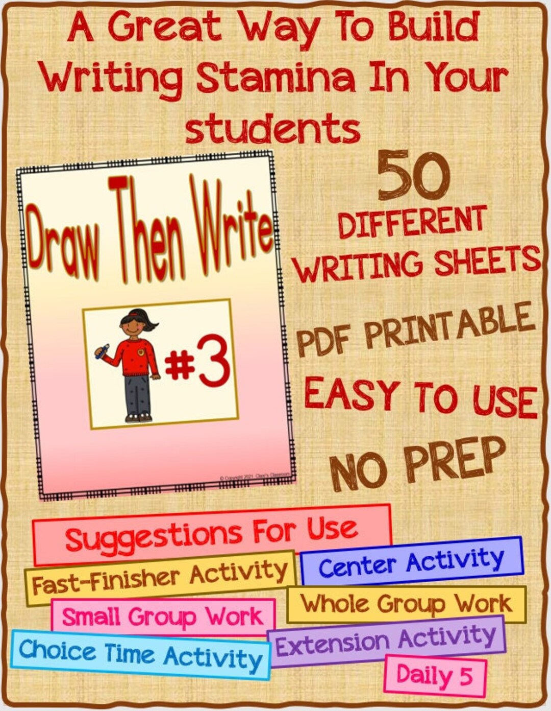 Draw Then Write 3 - Daily Writing Activities for Elementary Students ...