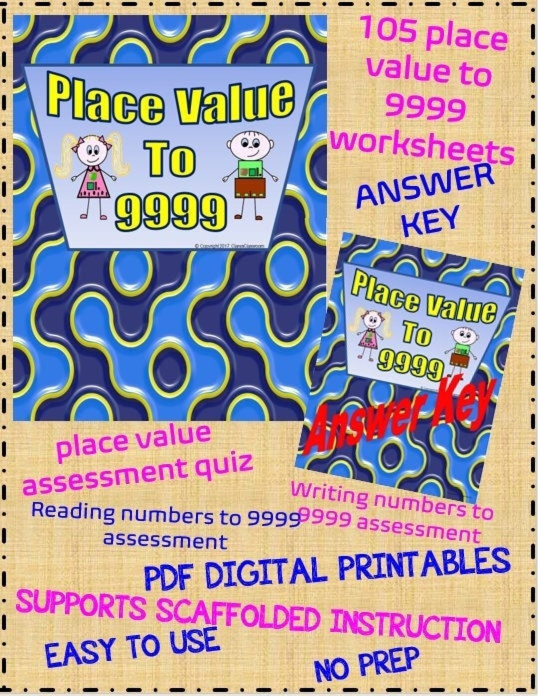 Math - Place Value to 9999 Unit - Thousands, Hundreds, Tens, and Ones ...