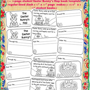 Easter Writing Project - the Easter Bunny's Hop Booklet - Printable PDF ...