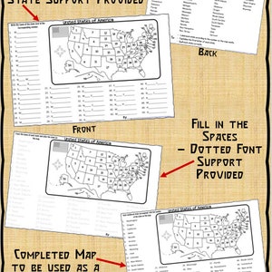 Maps of USA States for Students to Label and Color | Differentiated | 6 ...