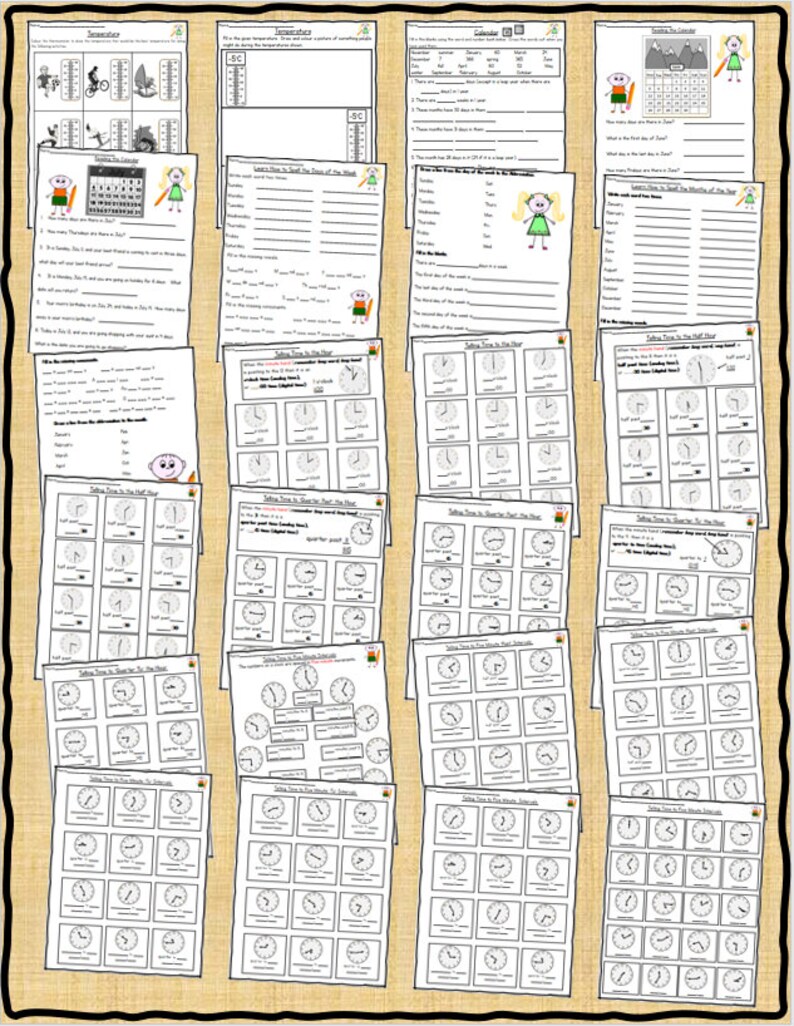 Math - Measurement Worksheets/unit With Answer Key - Printable PDF - Etsy