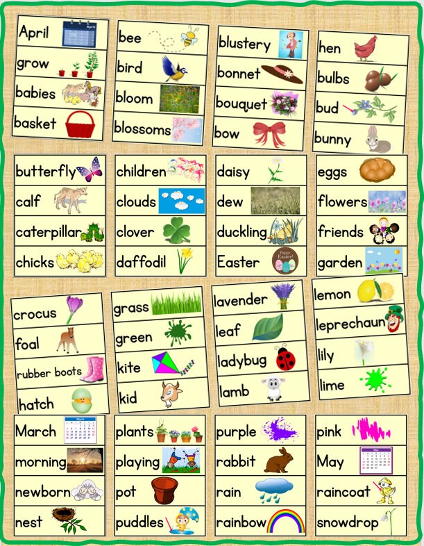 Spring Classroom Word Wall Display - Etsy