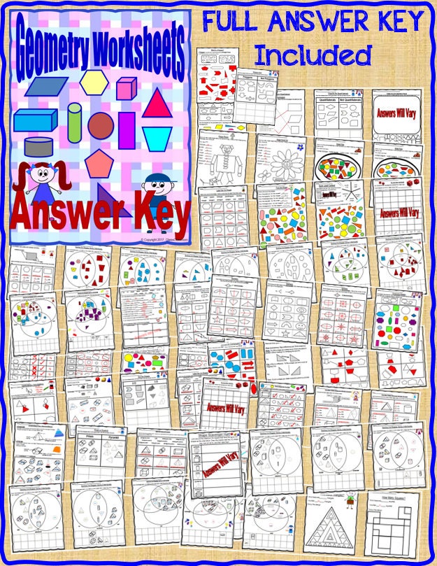 Math - Geometry Worksheets, No Prep, Ready to Use, Printable PDF - Etsy