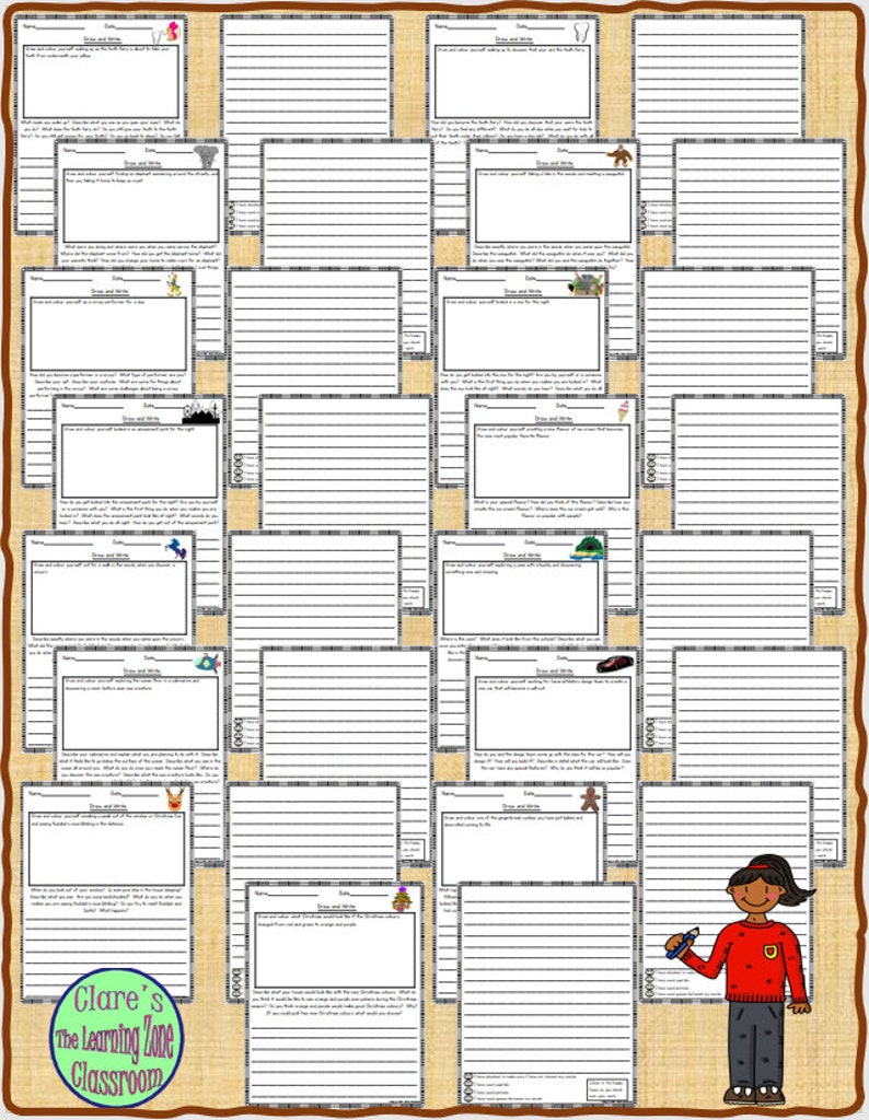 Draw Then Write 3 - Daily Writing Activities for Elementary Students ...