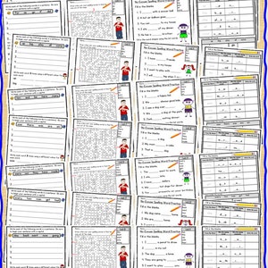 Spelling - No-excuse Words Spelling - 21 Unit Student PDF Printable ...